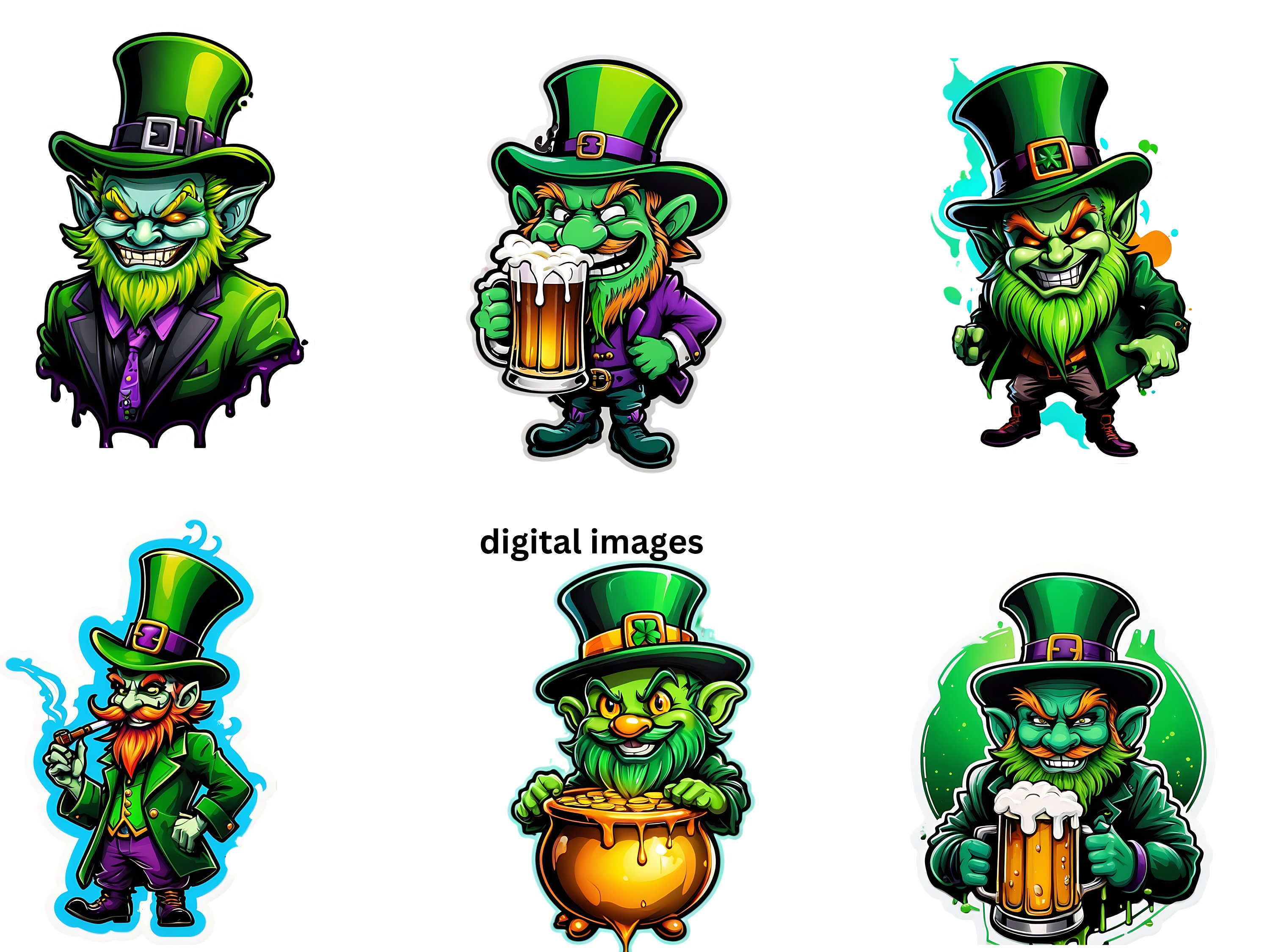 Leprechaun Clipart Bundle,leprechaun Clipart PNG, 35+ Transparent ...