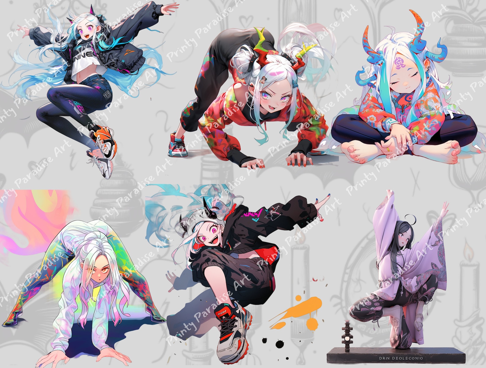 Anime Girl Body Pose Clipart Bundle - Sitting Pose - 40 Transparent ...