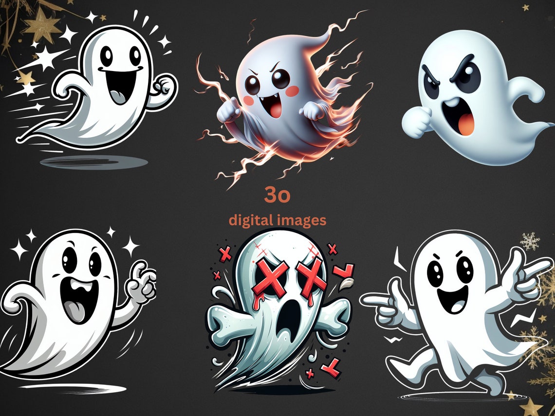 30 Cute Ghost Png Bundle, Spooky Png, Little Ghost Png, Spooky Ghost ...
