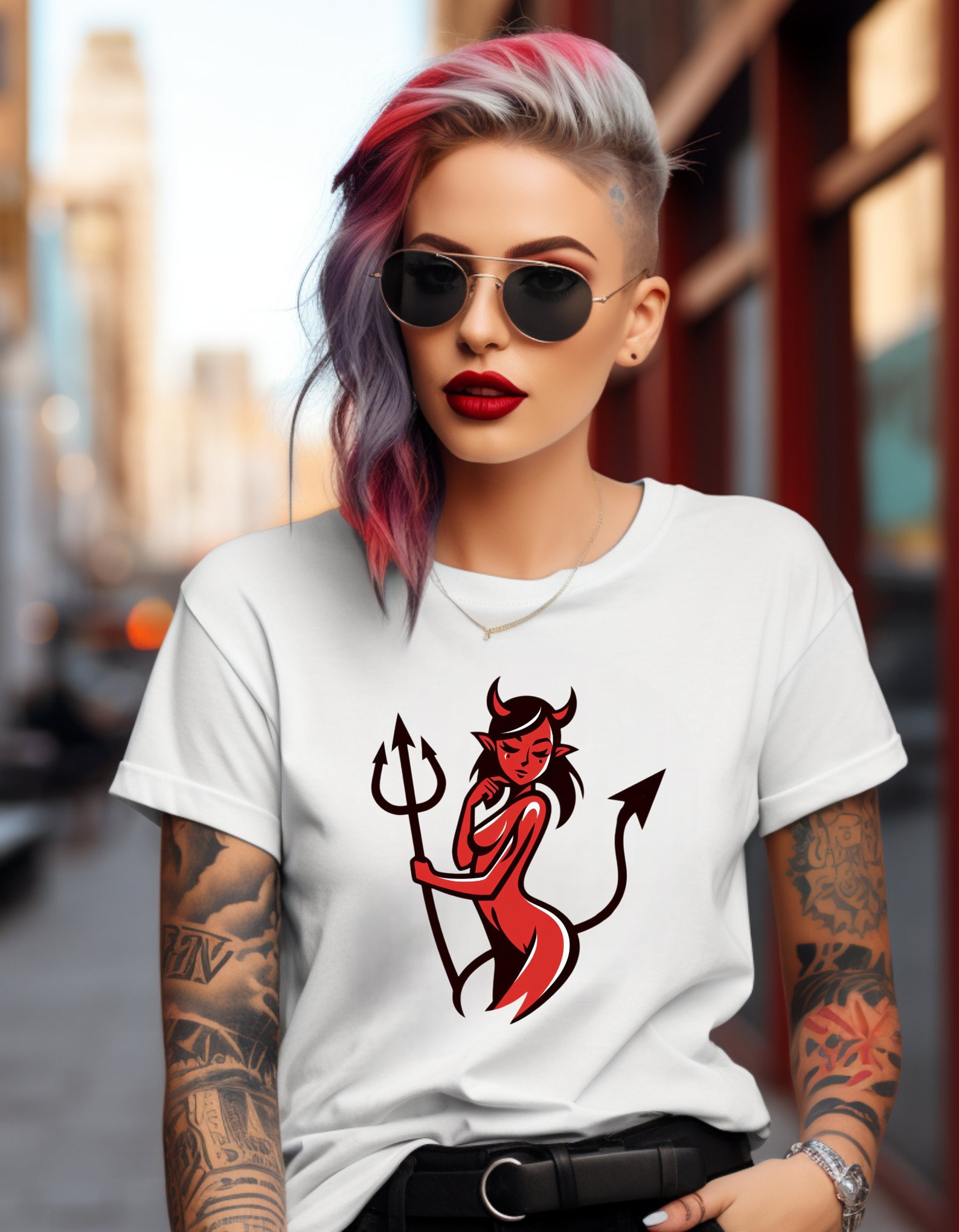 Devil Women PNG , T-shirt Designs, S, Demon Women , Devil Girl ...