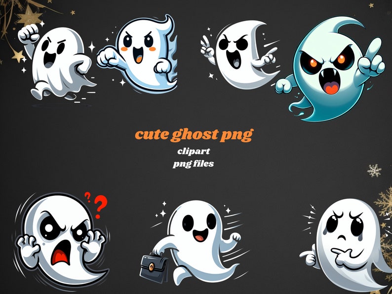 30 Cute Ghost Png Bundle, Spooky Png, Little Ghost Png, Spooky Ghost ...