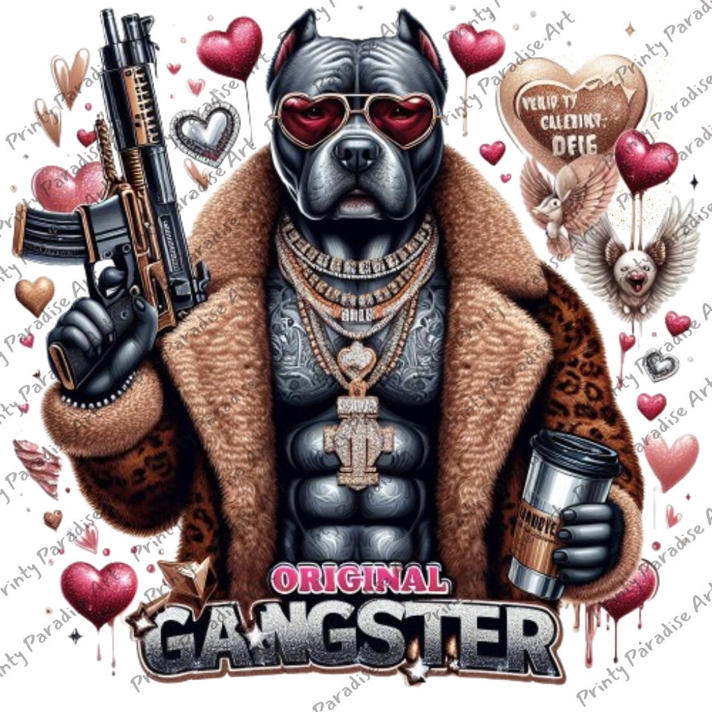 Pitbull - the Original Gangster OG PNG Sublimation Design , the ...