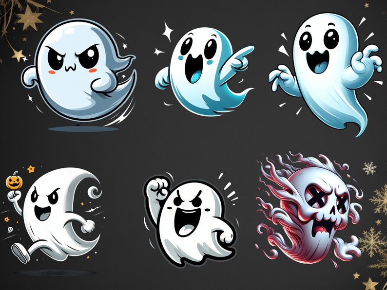 30 Cute Ghost Png Bundle, Spooky Png, Little Ghost Png, Spooky Ghost ...