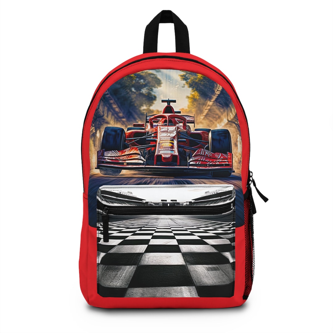Small Backpack for Kids With F1 Race Car, Formula 1 Race Car Toddler ...