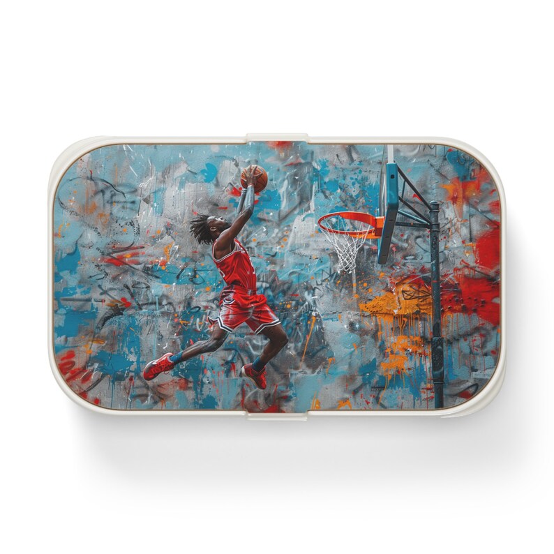 Basketball Graffiti Bento Lunch Box, Urban Athlete Bento Box, Court ...