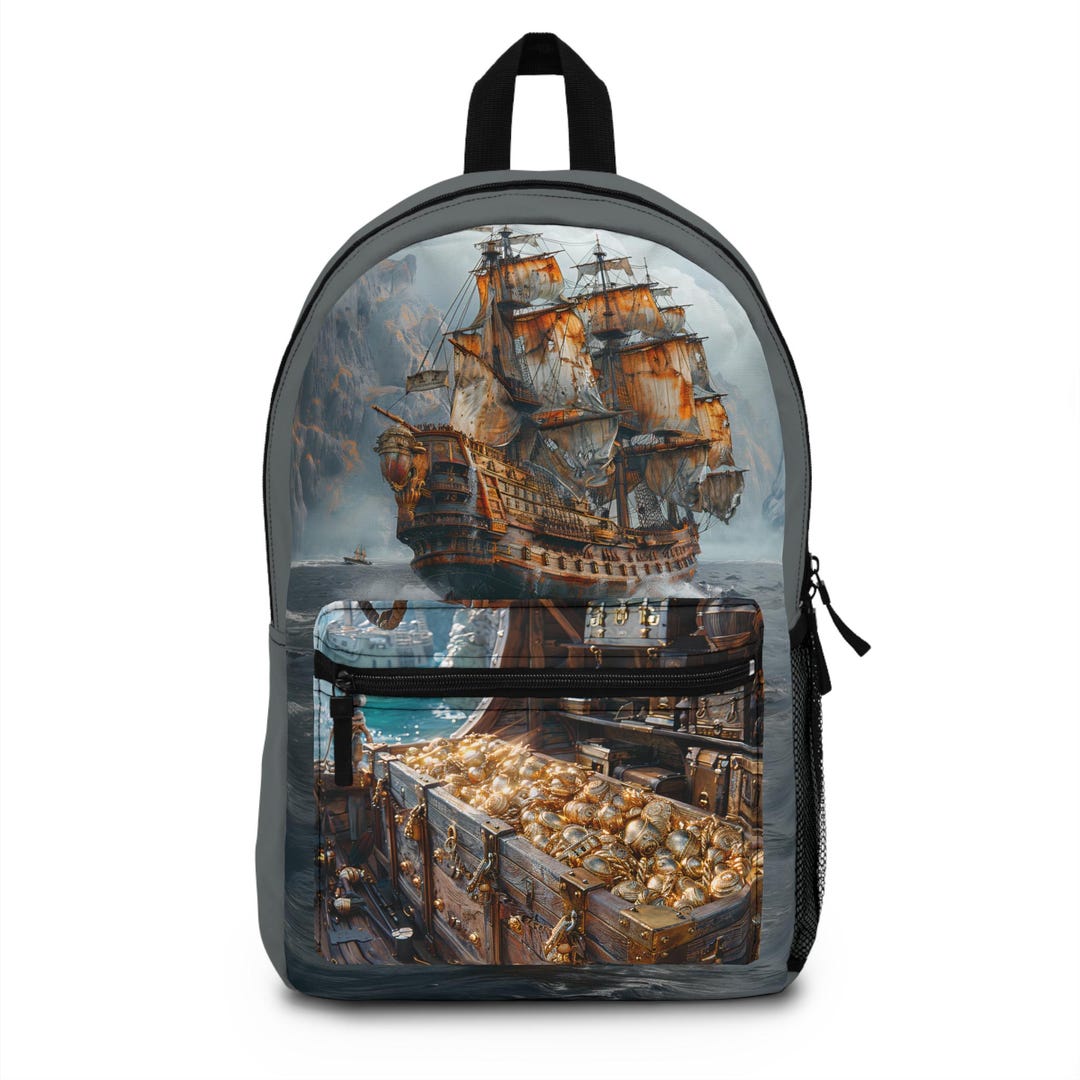 Stormy Seas Pirate Ship Treasure Backpack, Schools Gifted Idea on ...