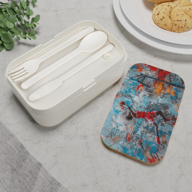 Basketball Graffiti Bento Lunch Box, Urban Athlete Bento Box, Court ...