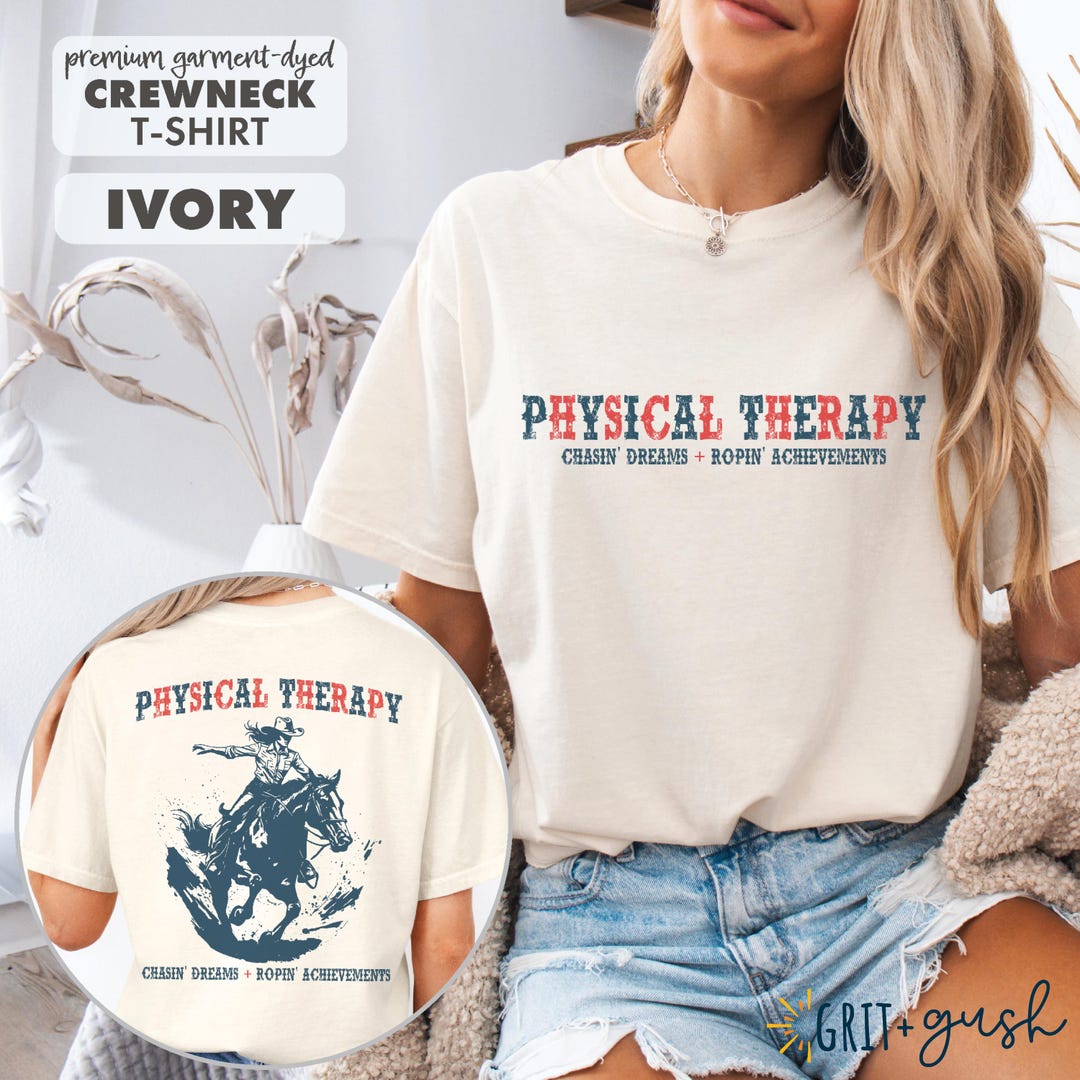 Western Physical Therapy Shirt Comfort Colors® Cowgirl Pediatric Doctor ...