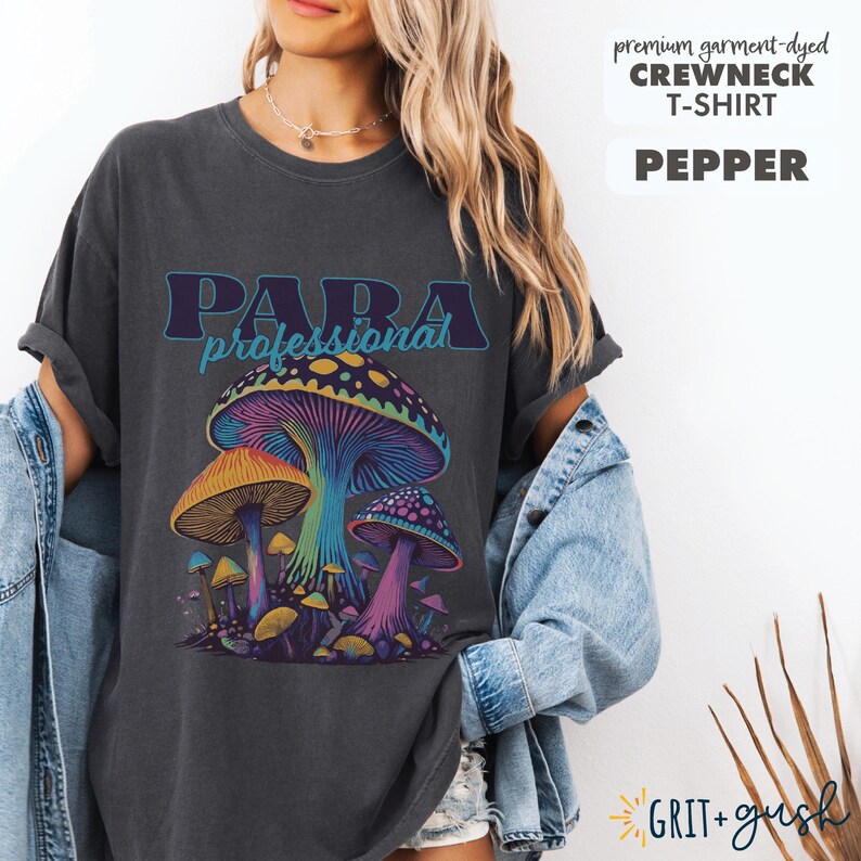 Retro Paraprofessional Shirt Comfort Colors® 80s Mushroom Substitute ...