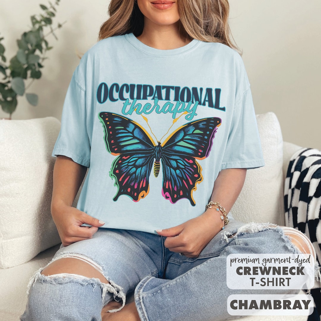 Retro Occupational Therapy Shirt Butterfly Pediatric Occupational ...