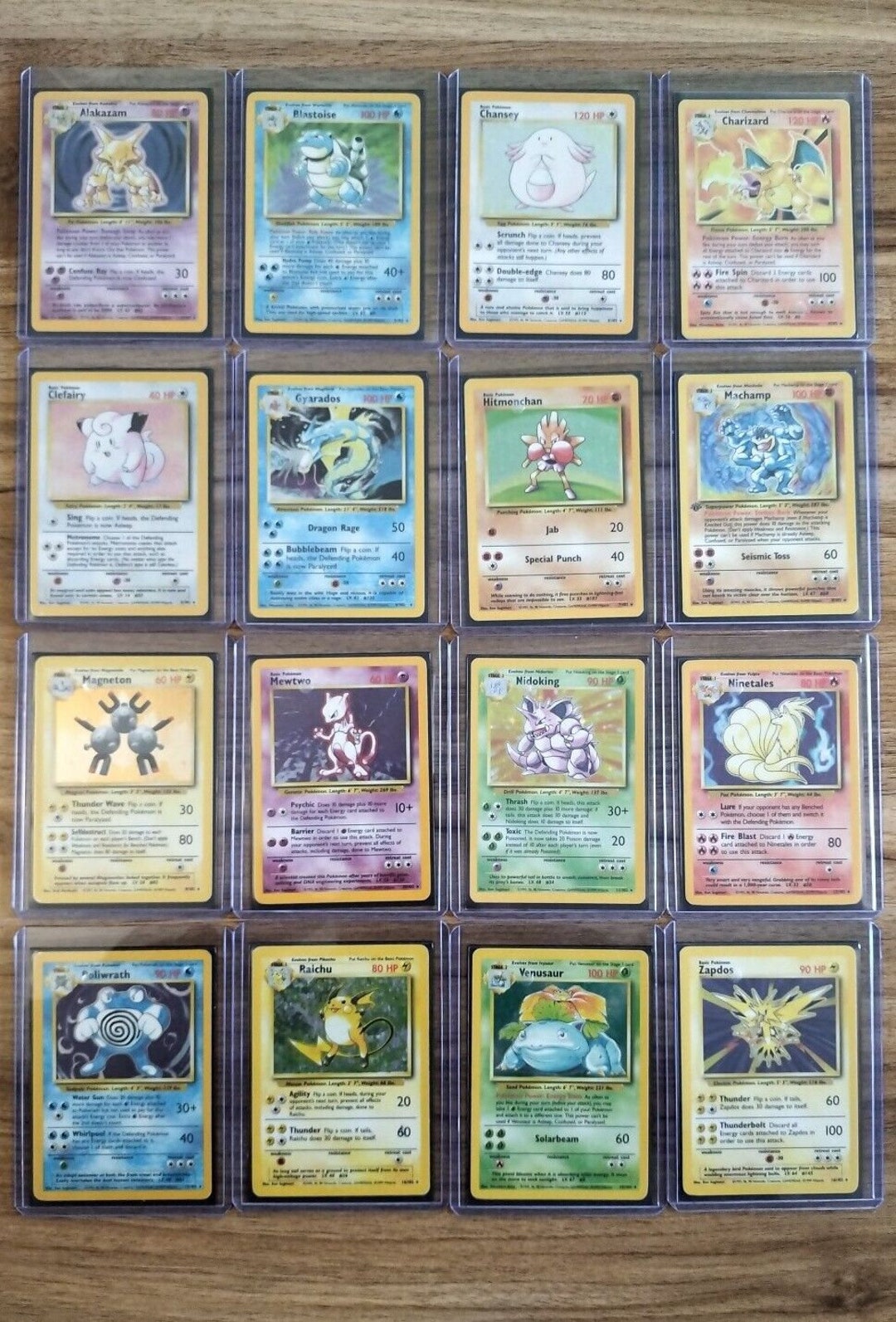 1st Edition Complete Pokemon Cards Base Set Holos 16 Cards - Etsy