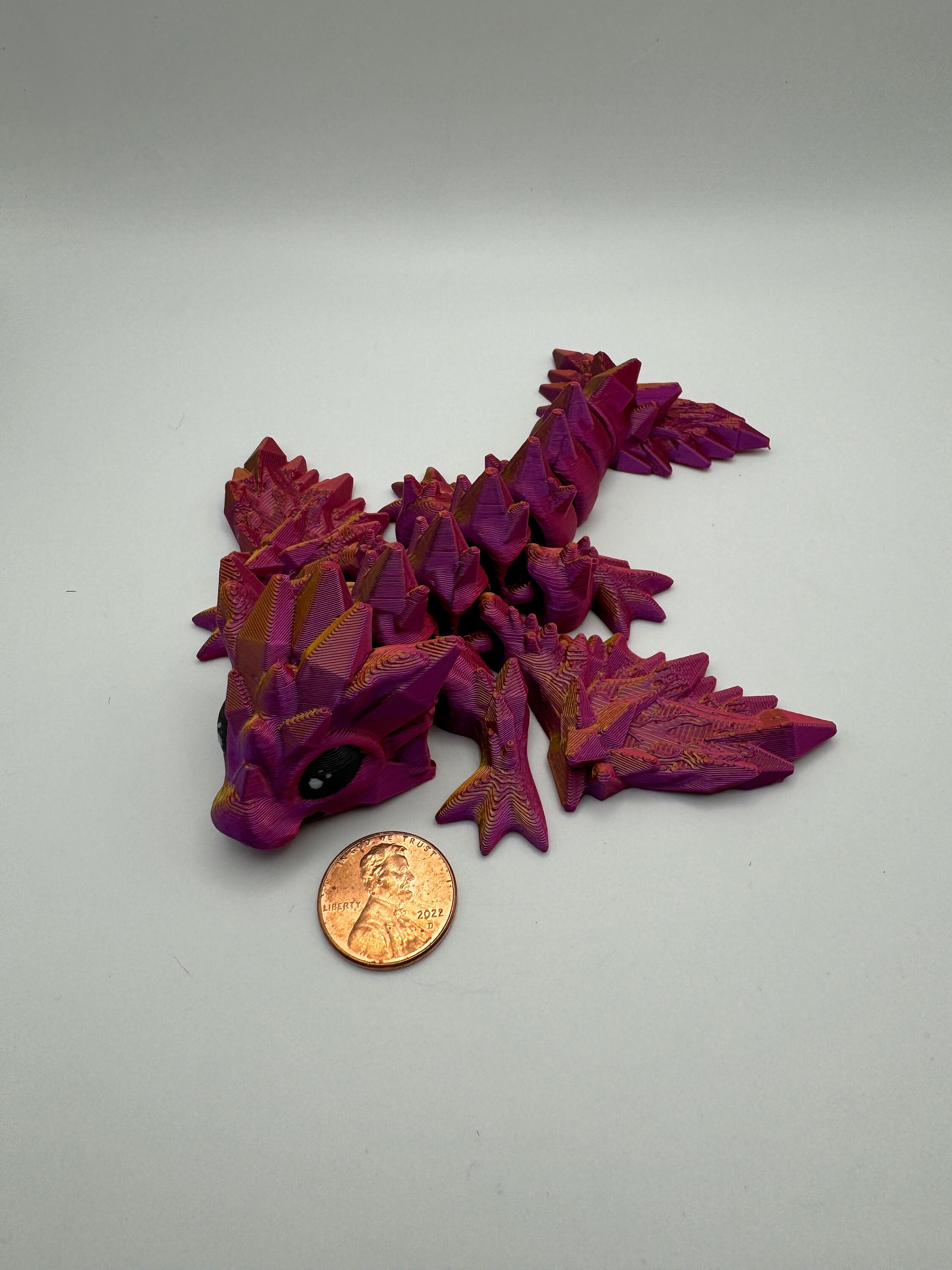 3D Printed Dragon Keychain - Etsy
