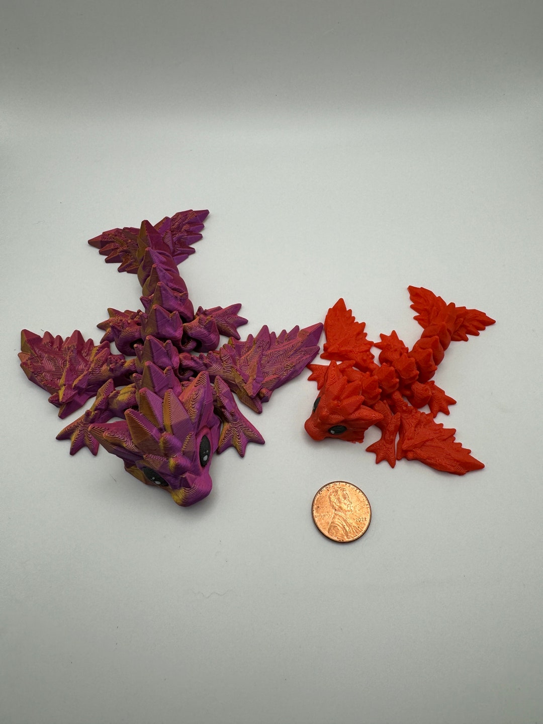 3D Printed Dragon Keychain - Etsy