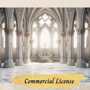 8 Majestic Cathedral-inspired Digital Backdrops Commercial License ...