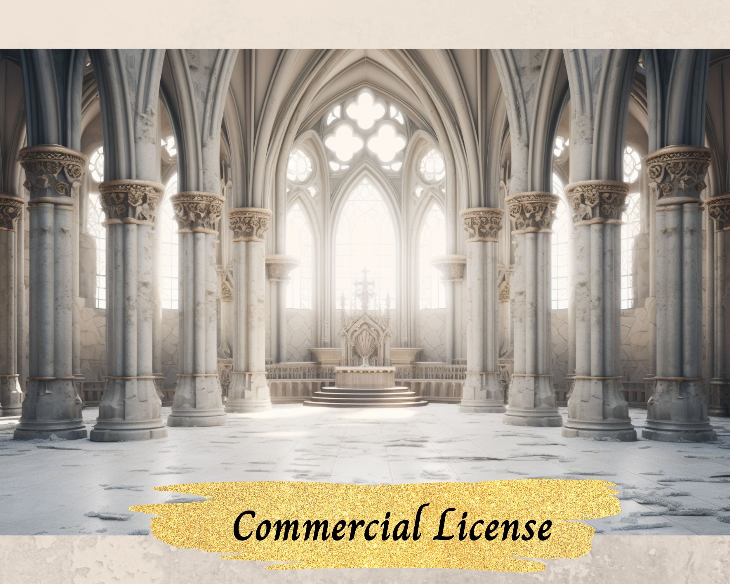 8 Majestic Cathedral-inspired Digital Backdrops Commercial License ...