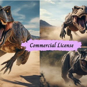 6 High-resolution T-rex Digital Backdrops Dynamic, Action-packed Prehistoric Backgrounds for ...