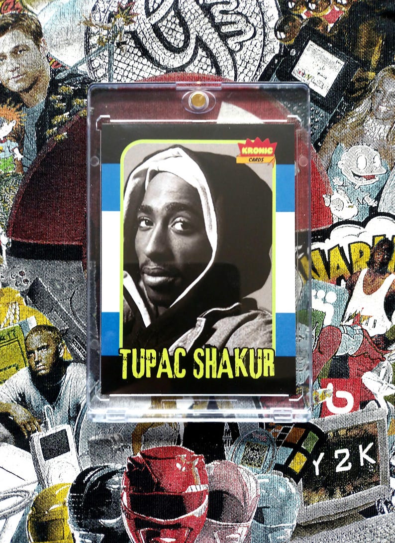 2PAC - Tupac Shakur - 90's Nostalgia Custom Hip-hop Trading Card ...