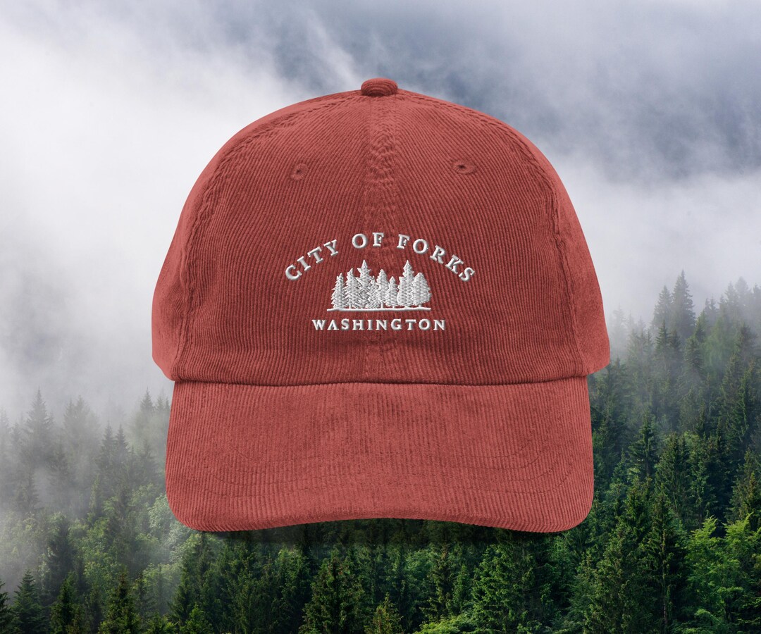 Embroidered Forks Washington Hat, City of Forks WA, Forest Embroidery ...