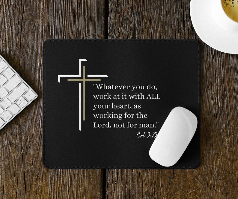 Christian Mouse Pad for Desk Bible Verse Mousepad Desk Mat for Work ...