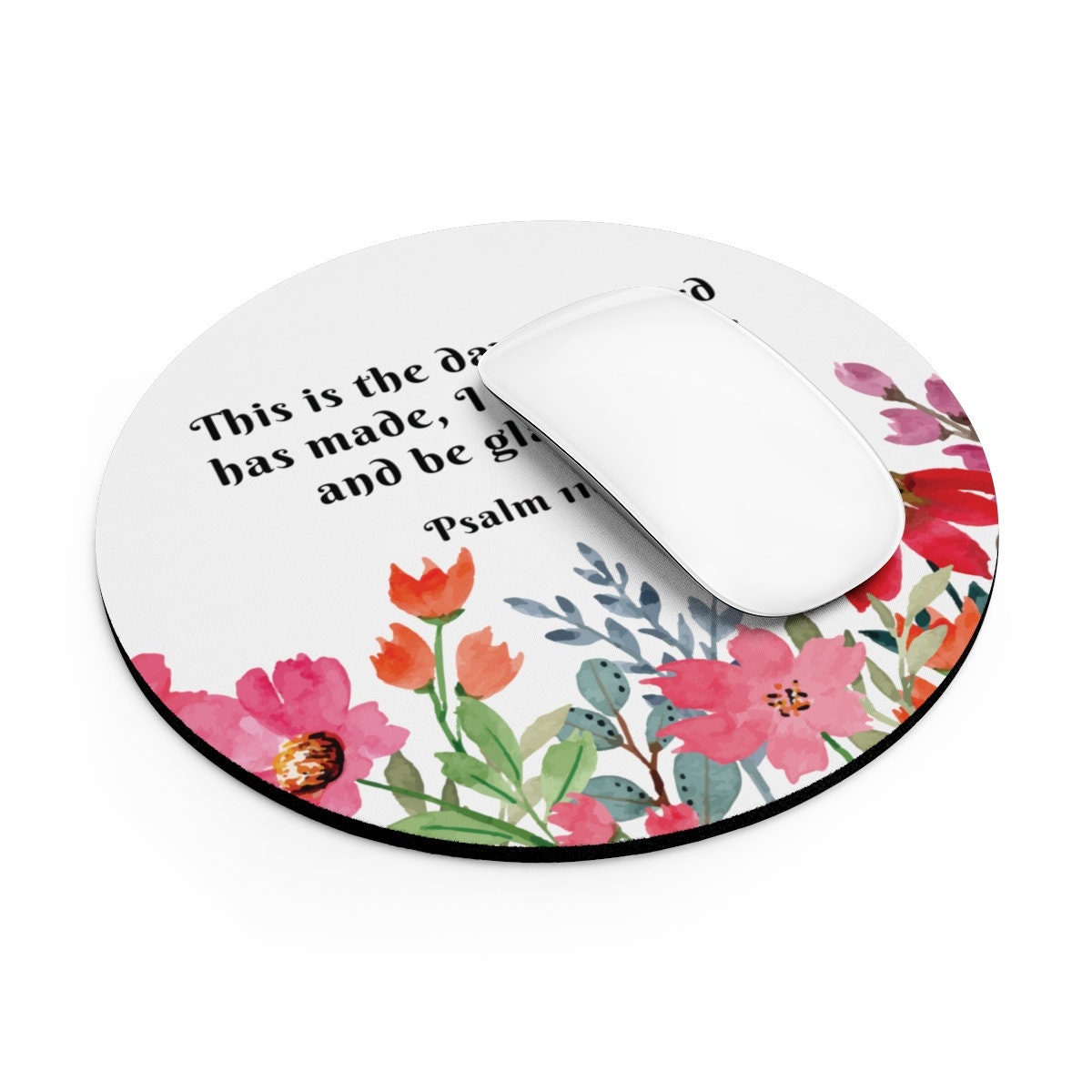 Bible Verse Mousepad for Desk Christian Mouse Pad Flower Mousepad for ...
