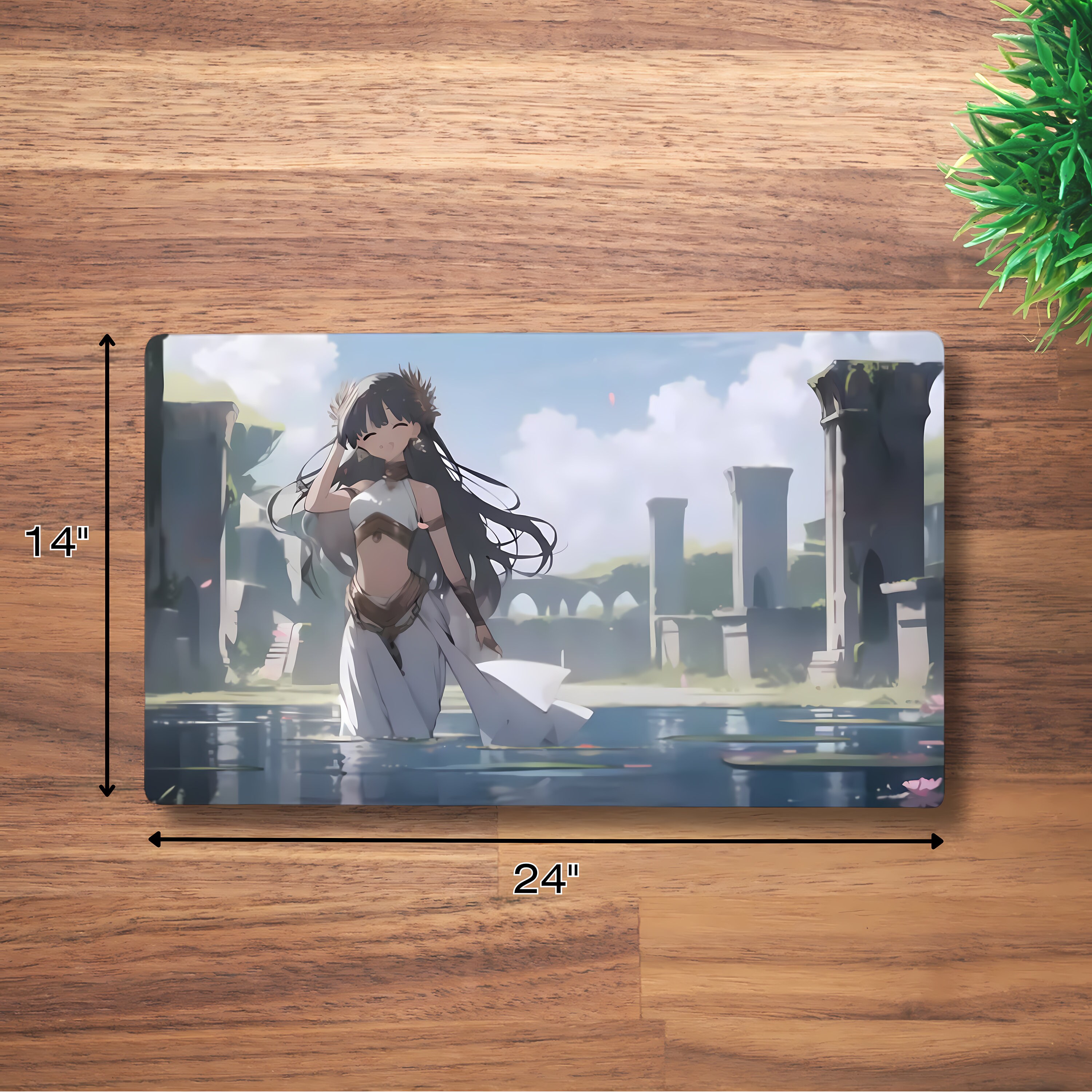 Anime Girl Mtg Playmat For Tcg Ocg Dnd Deskmat Fantasy Waifu Anime