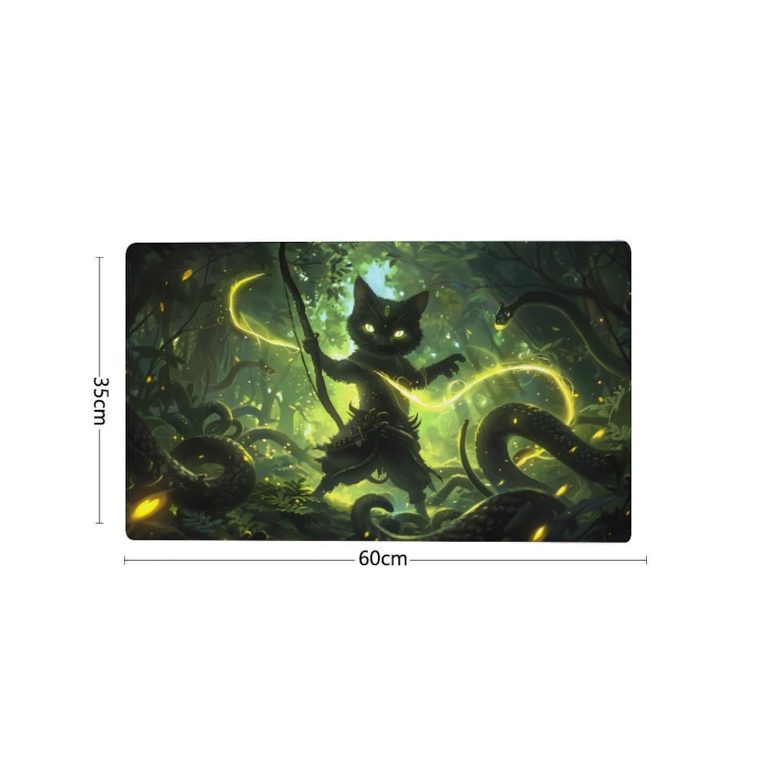 Cat Ranger MTG Playmat for TCG, OCG, Dnd Deskmat, Kitten Cute Anime ...