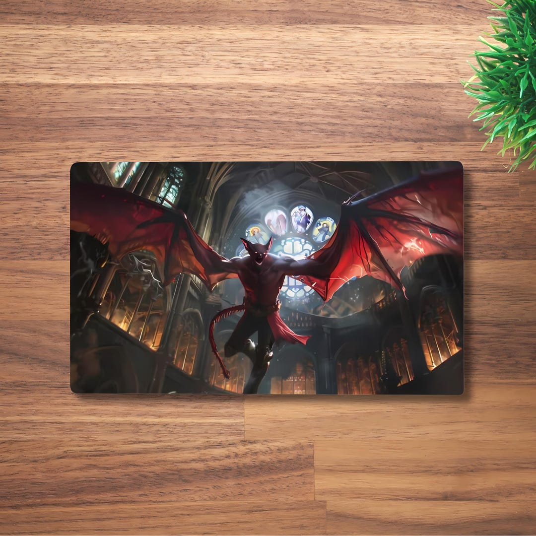 Bat Devil MTG Playmat for TCG, OCG, Dnd Deskmat, Hell Fantasy Anime ...