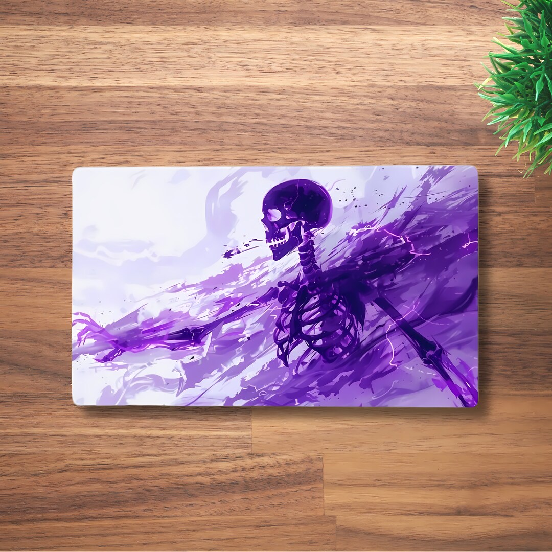 Disintegrated Skeleton MTG Playmat for TCG, OCG, Dark Magic Dnd Deskmat ...