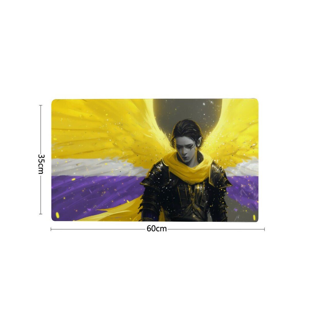 Angel MTG Playmat for TCG, OCG, Nonbinary Dnd Deskmat, Fantasy Knight ...