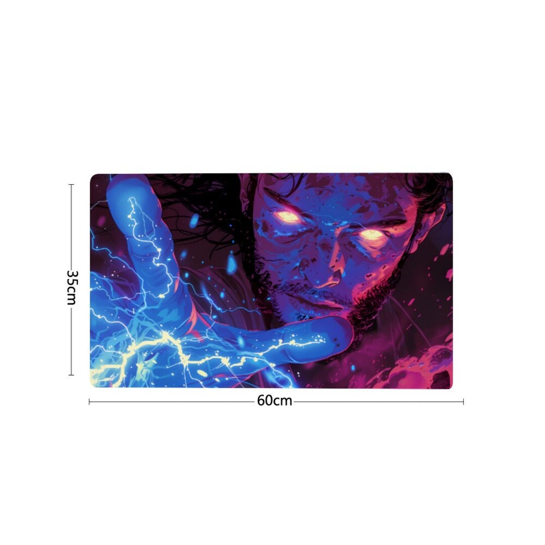 Storm Sorcerer MTG Playmat for TCG, OCG, Dnd Deskmat, Fantasy Lightning ...