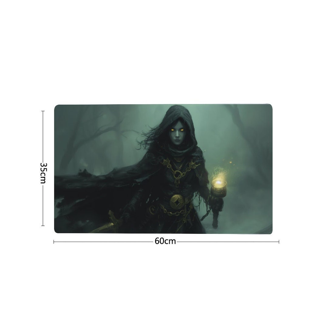 Witch Hunter MTG Playmat for TCG, OCG, Dnd Deskmat, Hell Fantasy Anime ...