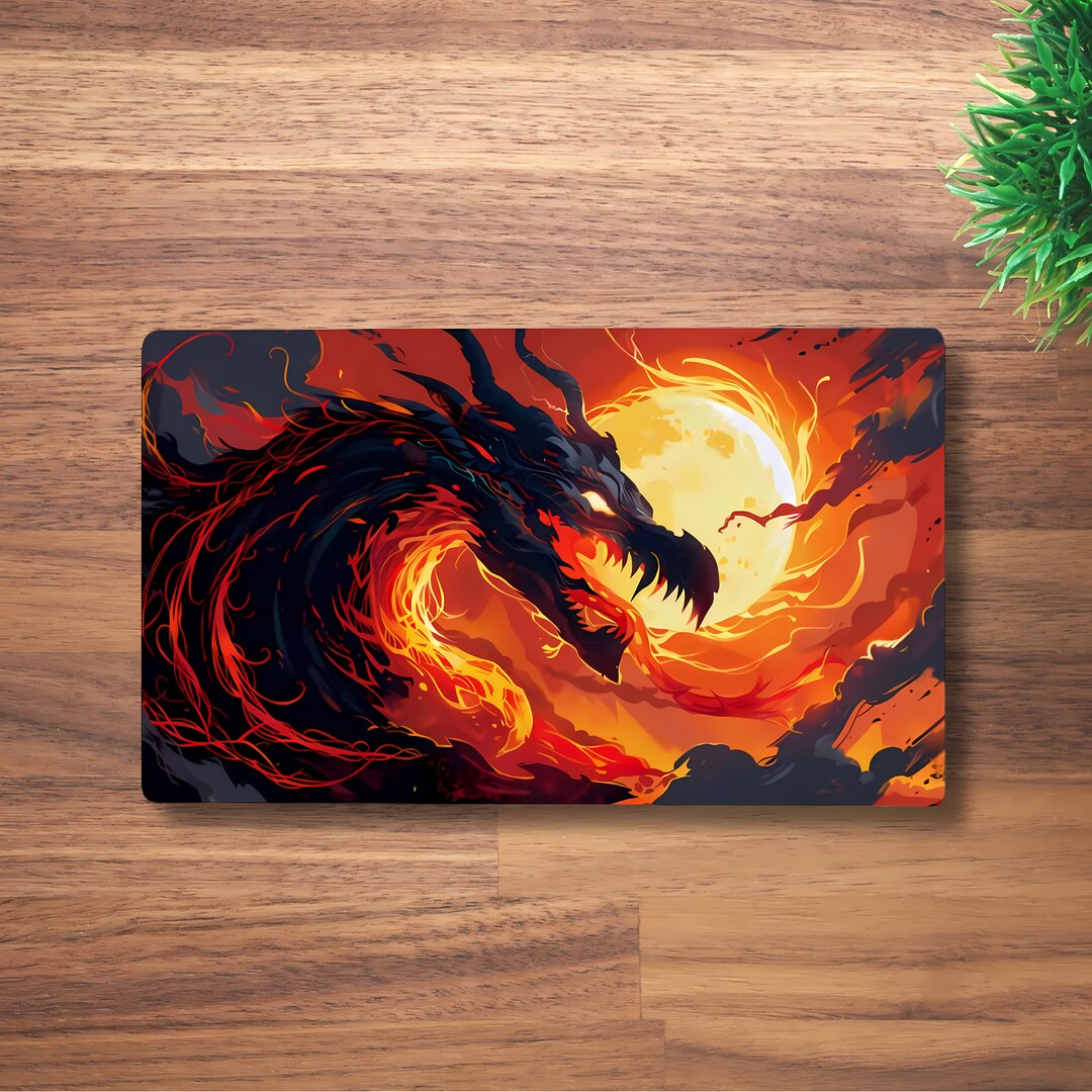 Infernal Warden MTG Playmat for TCG, Flame Inferno OCG, Dragon Dnd ...