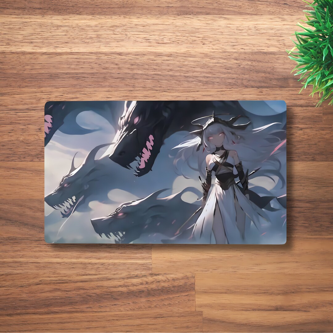Shadow Hydra and Anime Girl TCG OCG Horror Playmat Size 14x24 60x35cm ...