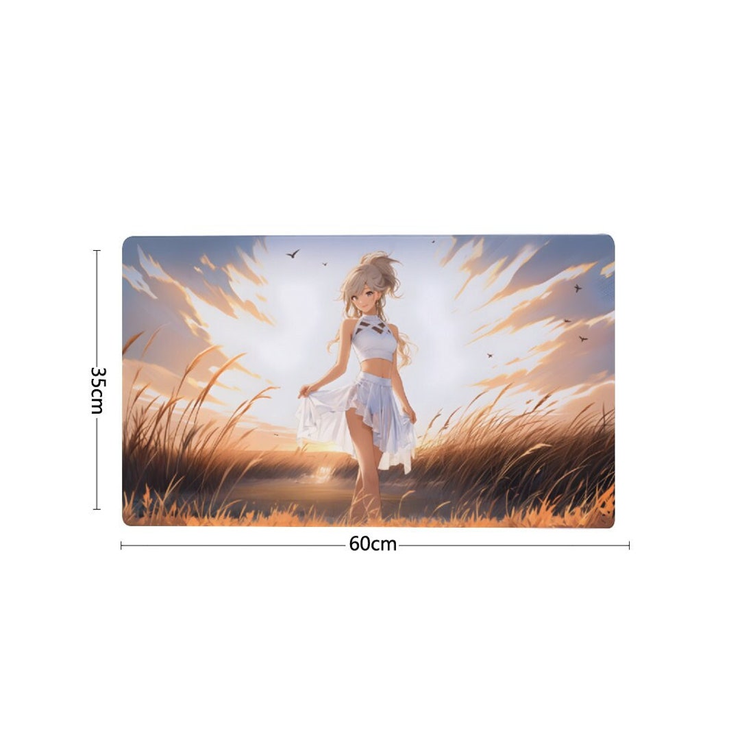 Anime Girl MTG Playmat for TCG, OCG, Dnd Deskmat, Fantasy Waifu Anime ...