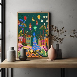 Boho Wall Art Woman Portrait Art Print ,middle Eastern Art Home Décor ...