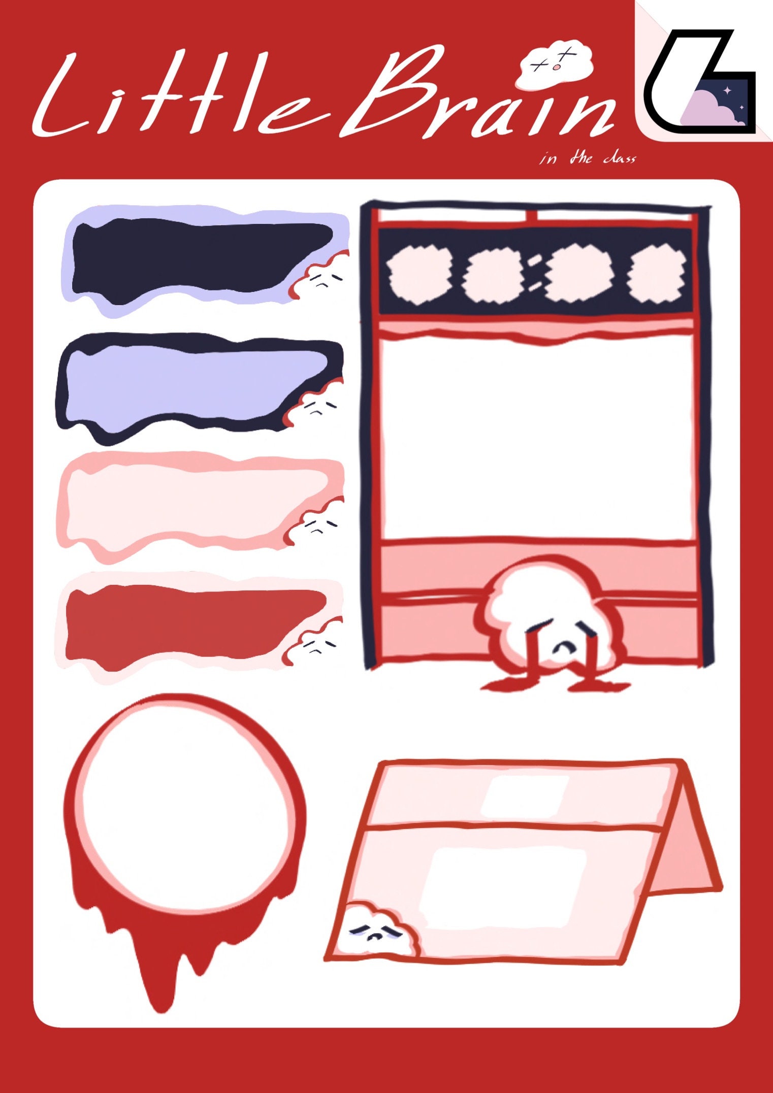 Digital Sticker for Goodnotes "little Brain" Stickers for Morning ...