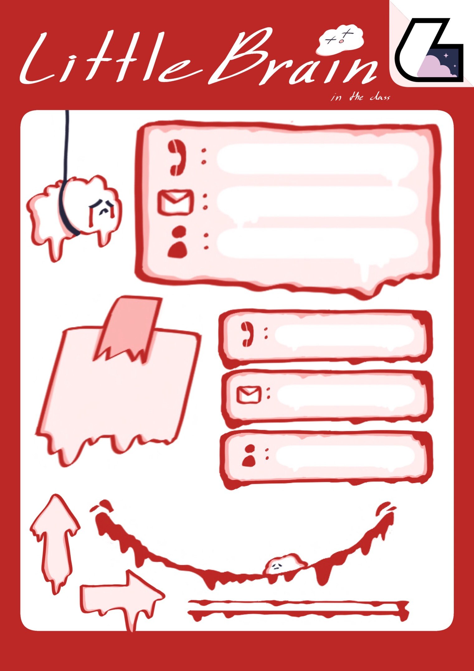 Digital Sticker for Goodnotes "little Brain" Stickers for Morning ...