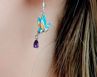 Bird Earrings Hummingbird Earrings Bird Jewellery Gifts for Women ...