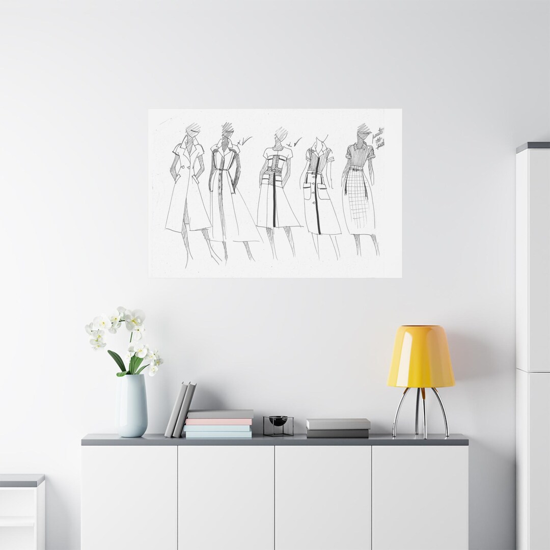 Fashion Design. Original Artwork, Wall Art Decor - Digital Product ...