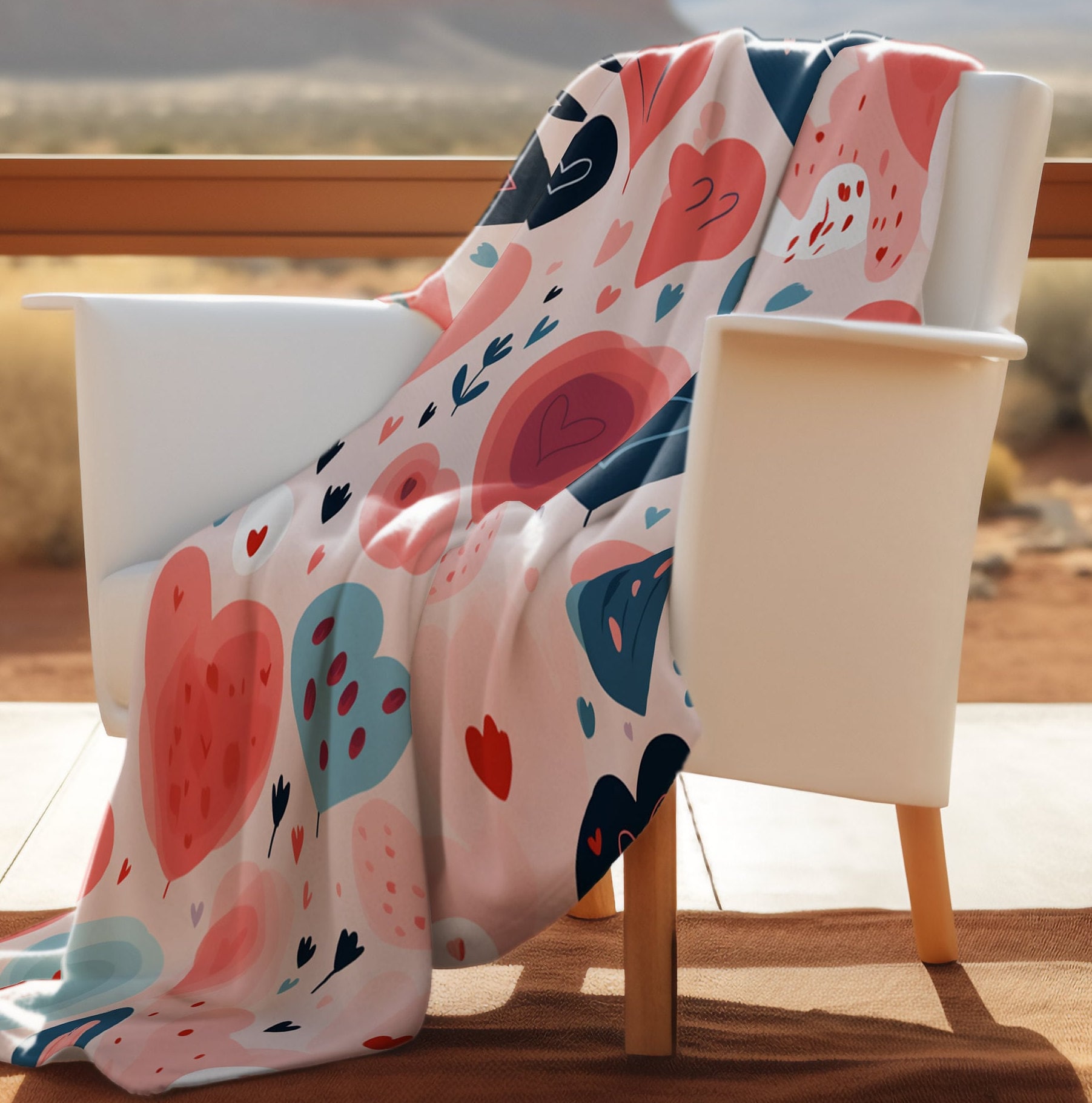 Heart Blanket, One of a Kind, Valentines Inspired Design, Soft and Cozy ...