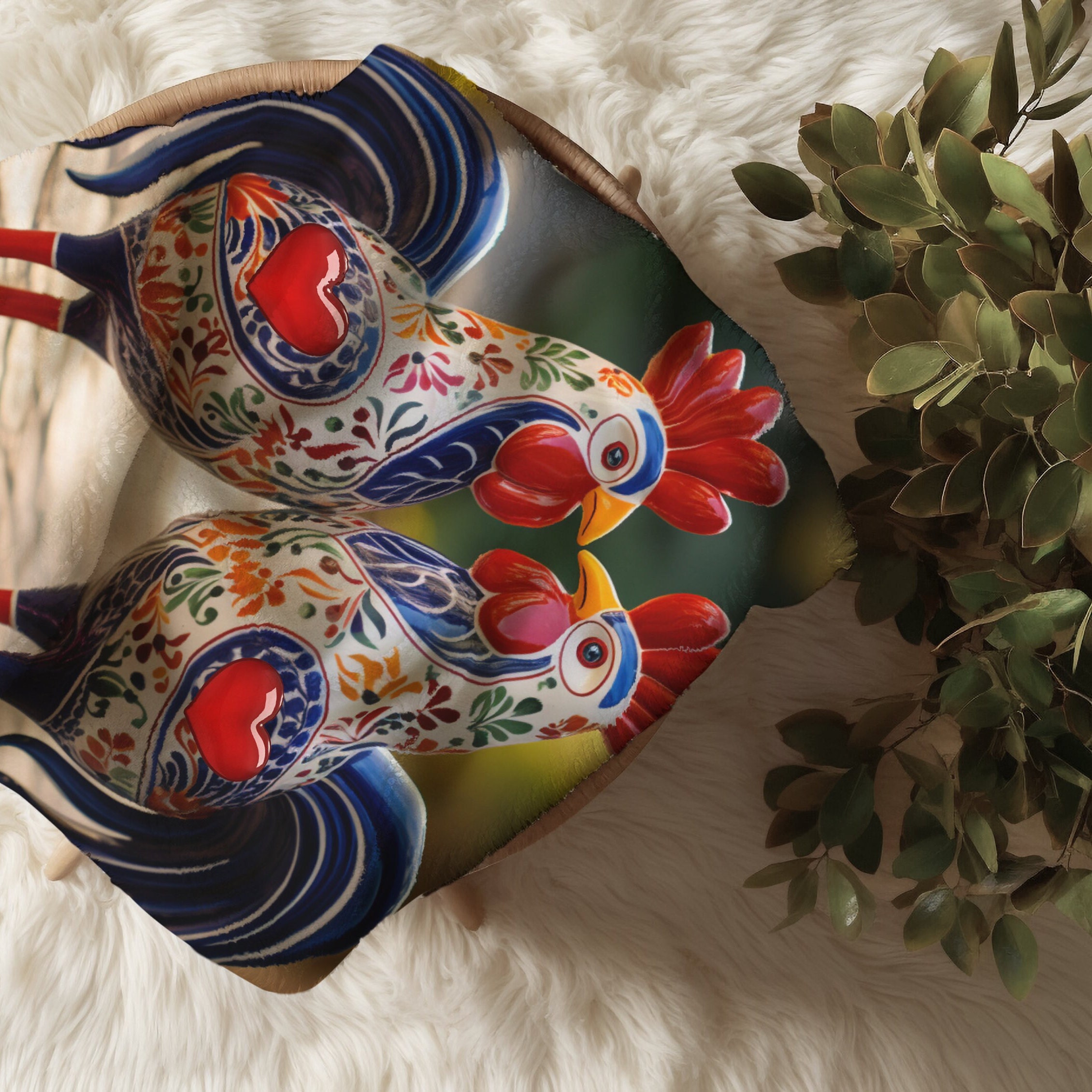 Portuguese Rooster Blanket, Good Luck and Good Virtue Gift, Barcelos ...