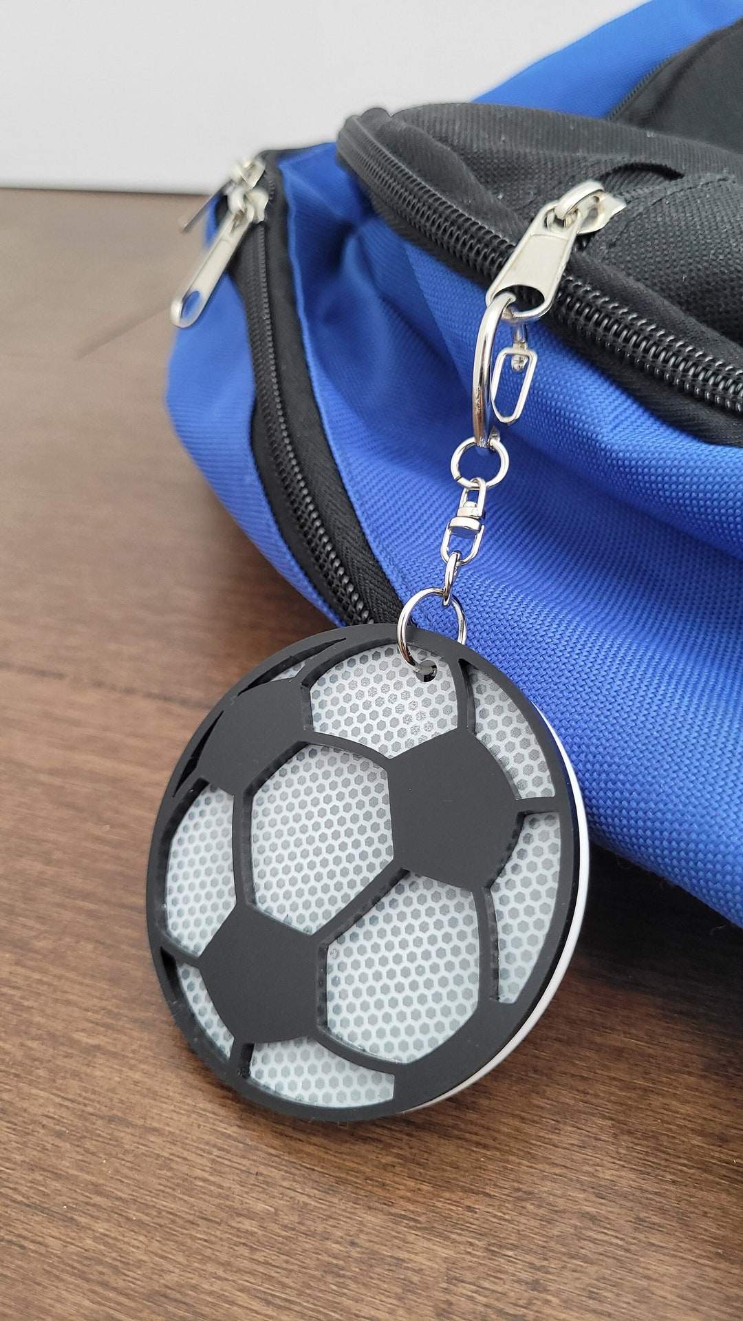 Reflective Soccer Ball Backpack Bag Tag, Sport Bag Safety Tag, Soccer ...