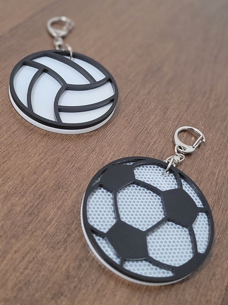 Reflective Soccer Ball Backpack Bag Tag, Sport Bag Safety Tag, Soccer ...
