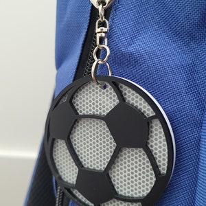 Reflective Soccer Ball Backpack Bag Tag, Sport Bag Safety Tag, Soccer ...