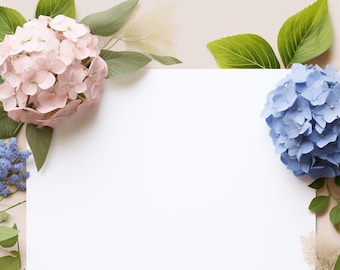 High Resolution Printable Greeting Card, Lilies 1. DIY Blank Template ...