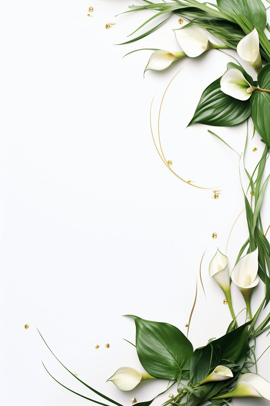 High Resolution Printable Greeting Card, Calla Lilies 4. DIY Blank ...