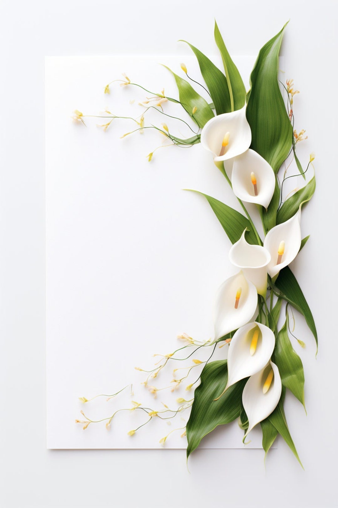 High Resolution Printable Greeting Card, Calla Lilies 5. DIY Blank ...