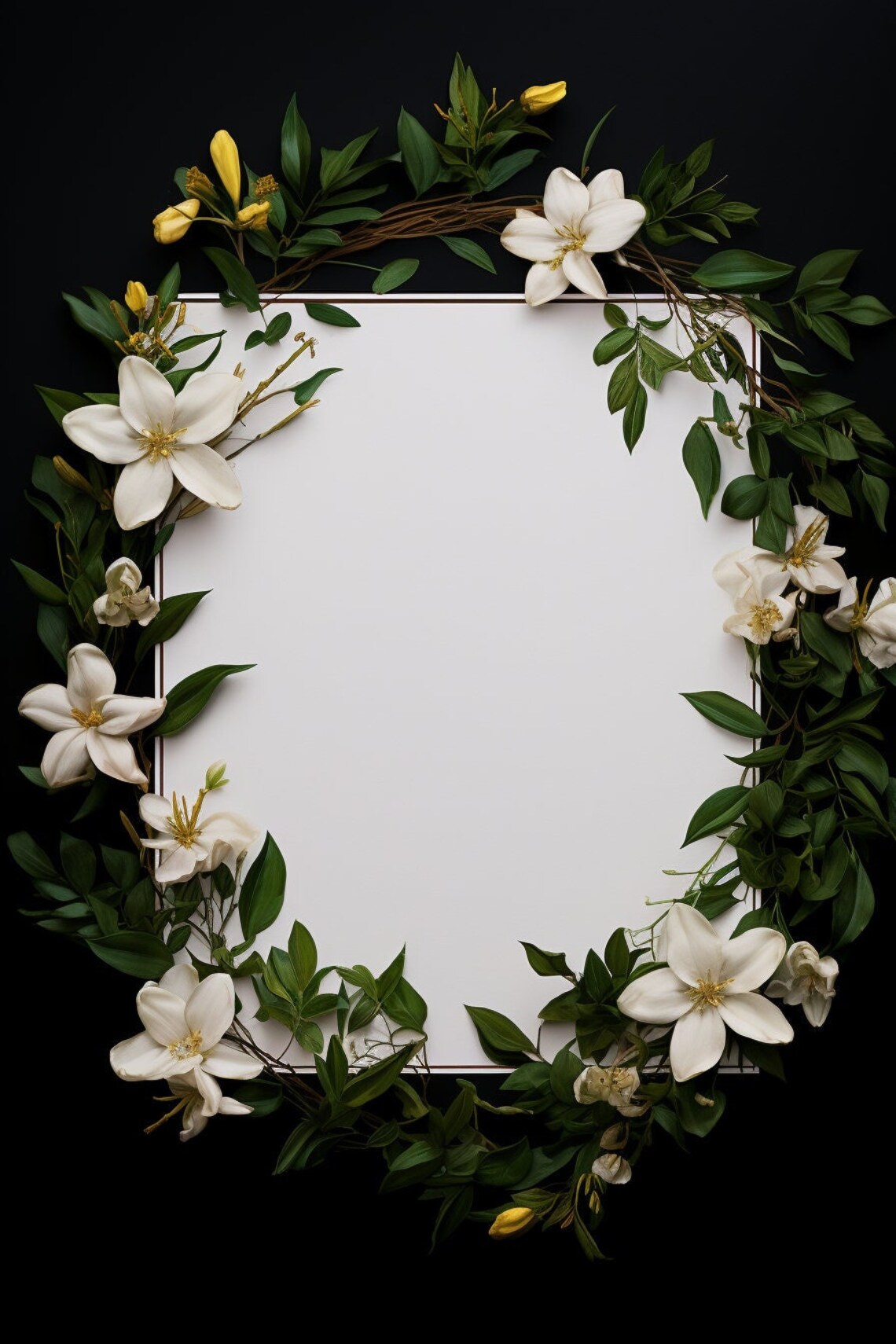 High Resolution Printable Greeting Card, Gardenias 1. DIY Blank ...