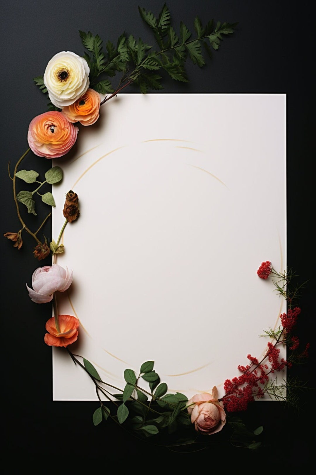 High Resolution Printable Greeting Card, Ranunculus 5. DIY Blank ...