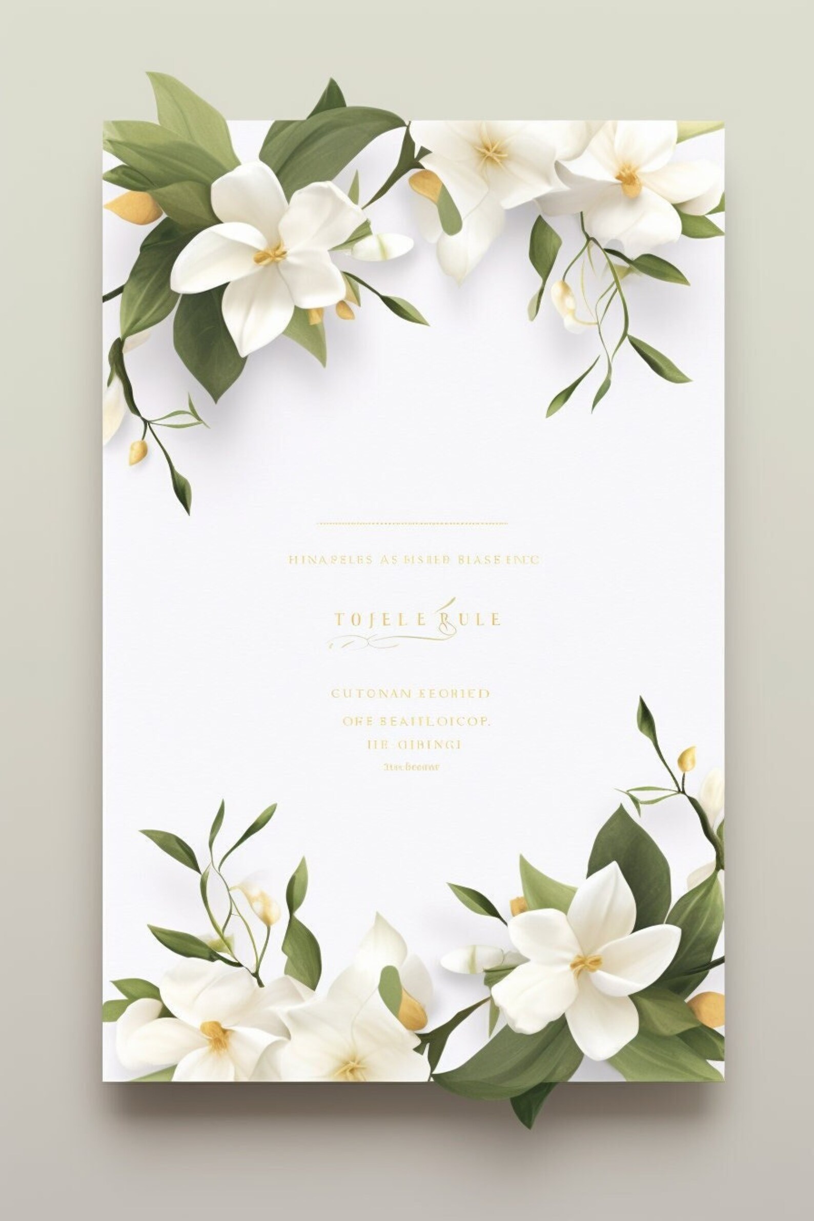 High Resolution Printable Greeting Card, Gardenias 4. DIY Blank ...
